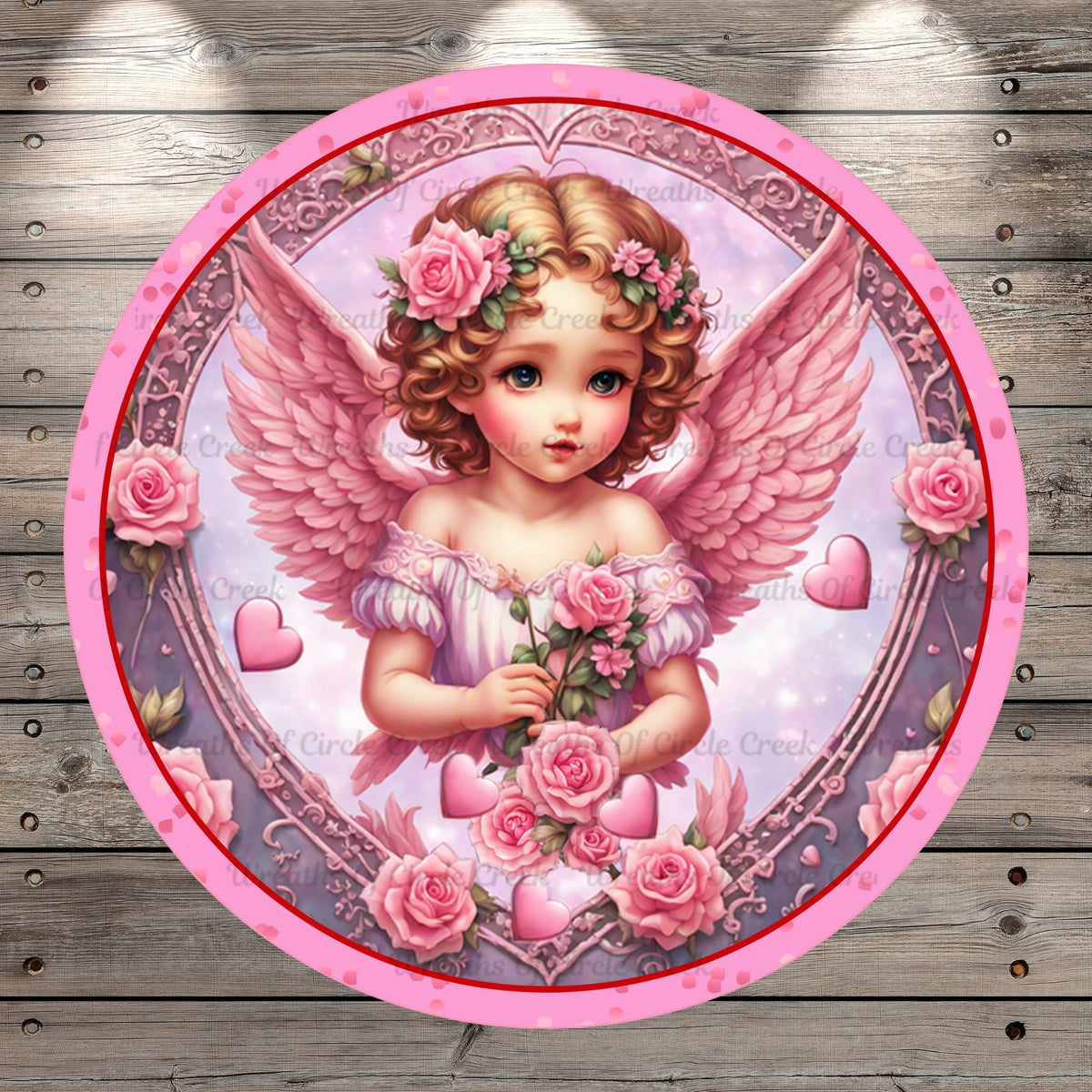 Valentine Cupid, Be Mine, Valentine, Victorian, Pink, Roses, Hearts, L ...